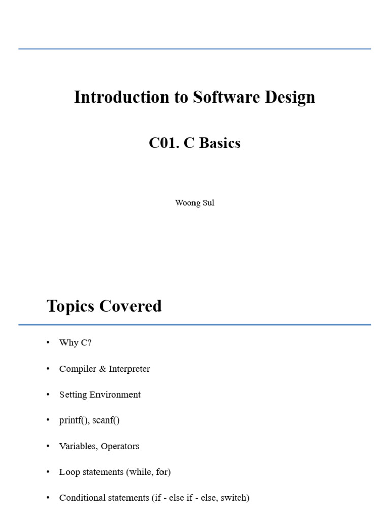 C Basics | PDF