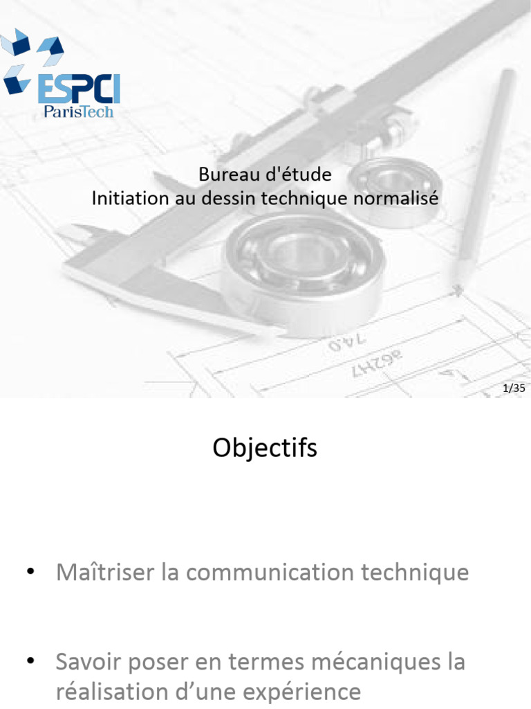 Initiation au dessin technique normalisé | PDF | Acier | Dessin technique