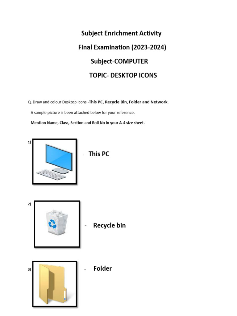 Class-3 Subject Enrichment Activity (Computer) | PDF