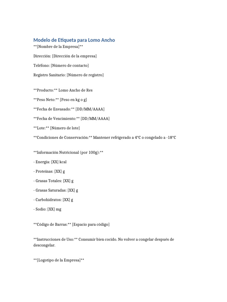 Etiqueta Lomo Ancho | PDF