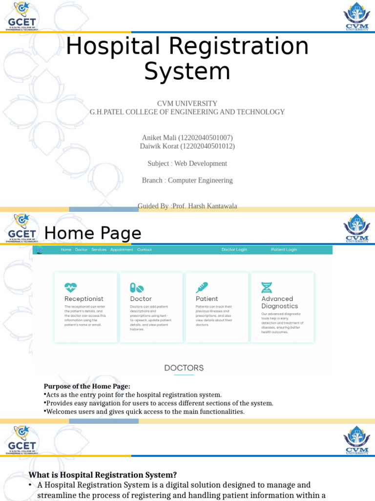 hospital registration system | PDF | Password | Computing