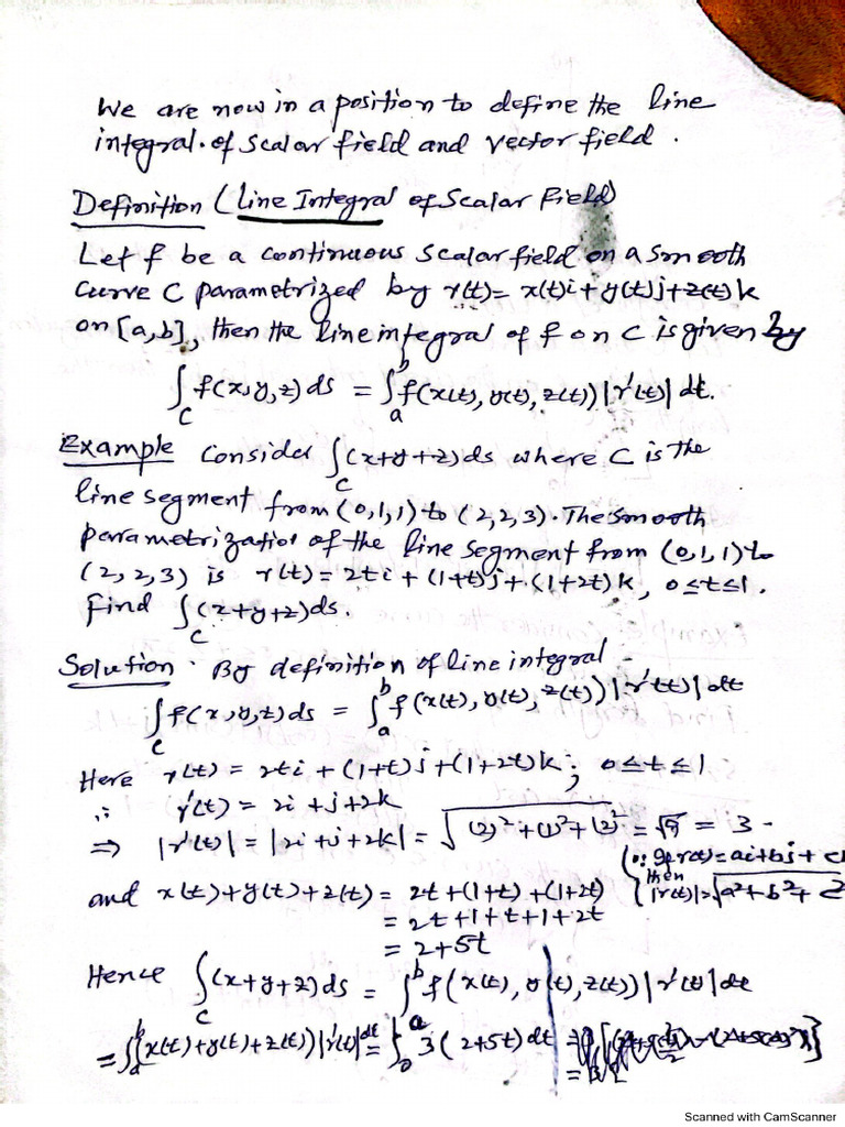 Line Integral | PDF