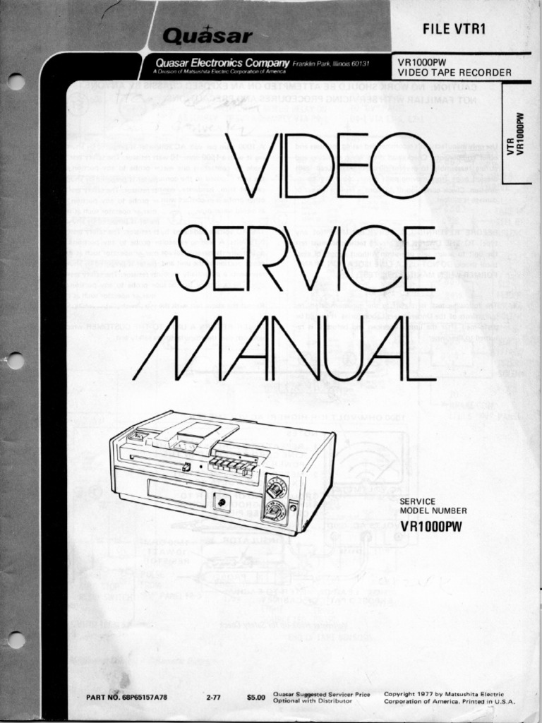 VR 1000PW | PDF