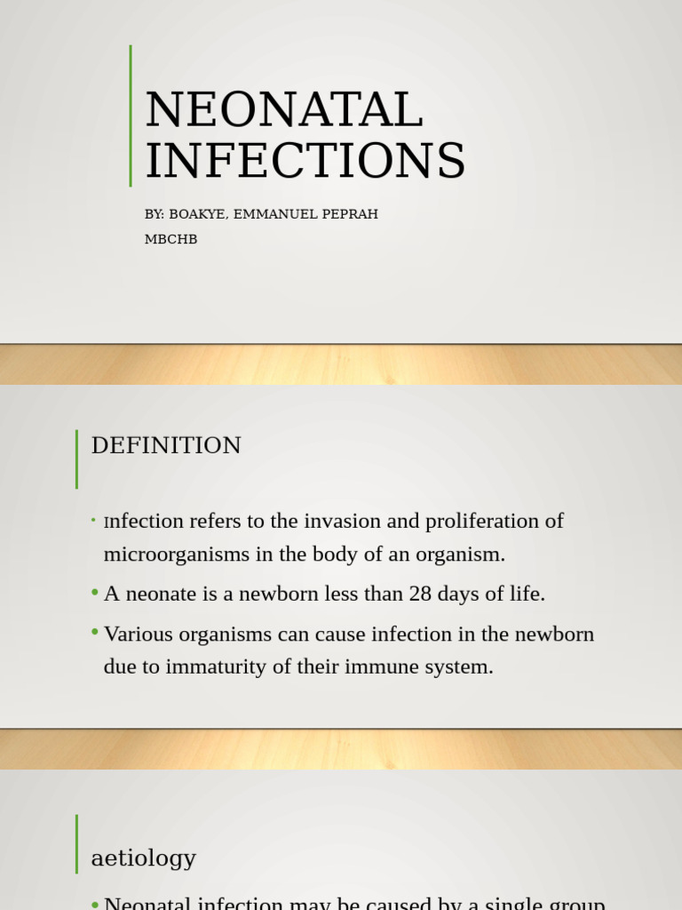 Neonatal Infection and Birth Injuries | PDF | Meningitis | Childbirth