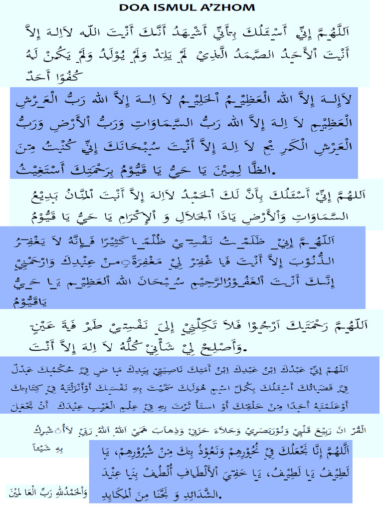 Ismul A'zhom | PDF