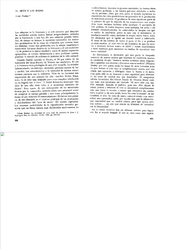 Pdfslide - Tips - Fischer El Arte y Las Masas | PDF