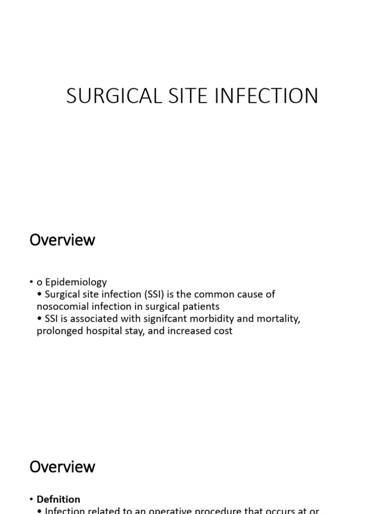 Surgical Site Infection PDF | PDF