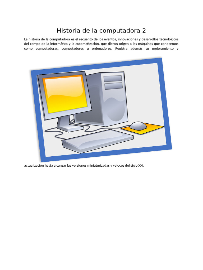 Historia de La Computadora 2 | PDF