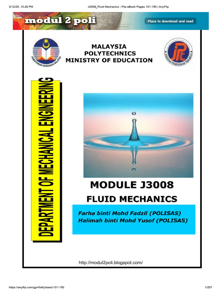 J3008 - Fluid Mechanics - Flip Ebook Pages 101-150 - AnyFlip | PDF