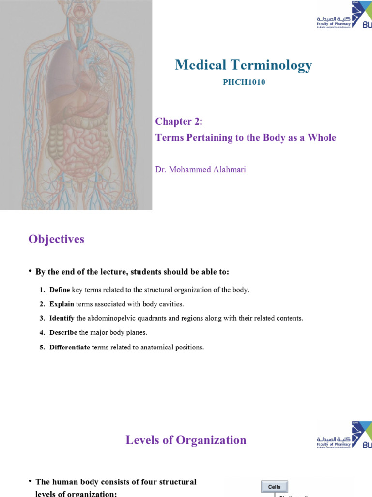 Lecture2_Terms Pertaining to the Body as a Whole (1) | PDF | Human Body ...