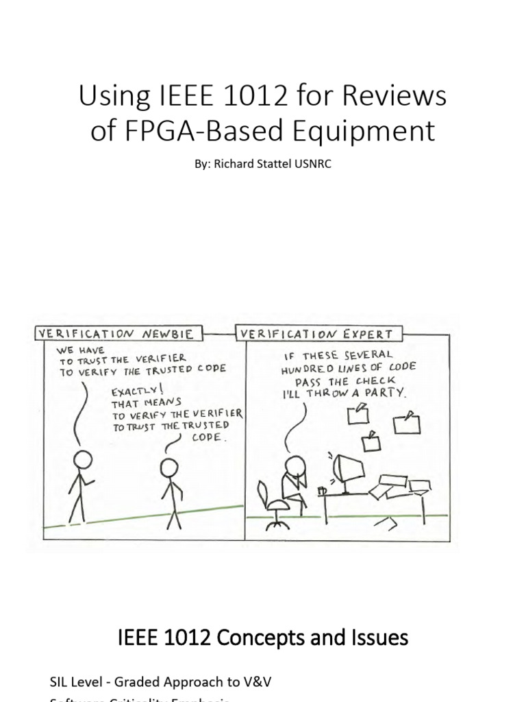 Using IEEE 1012 For Reviews of FPGA-Based Equipment | PDF | Nuclear ...