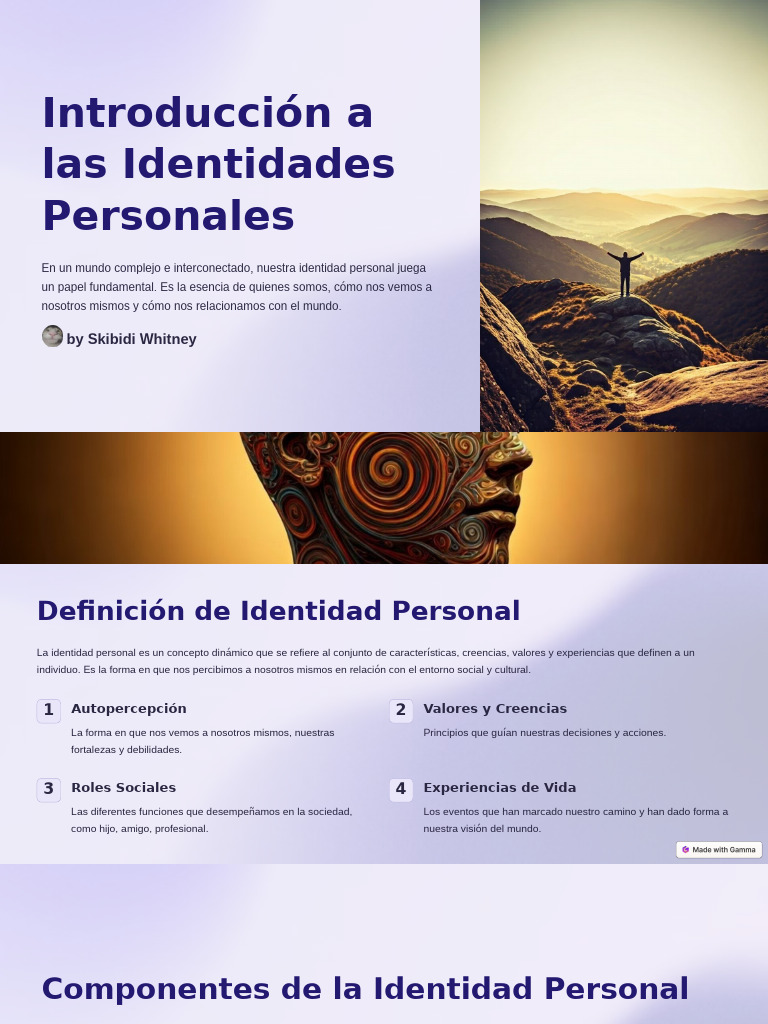 Introduccion A Las Identidades Personales | PDF | Autoestima | Cognición