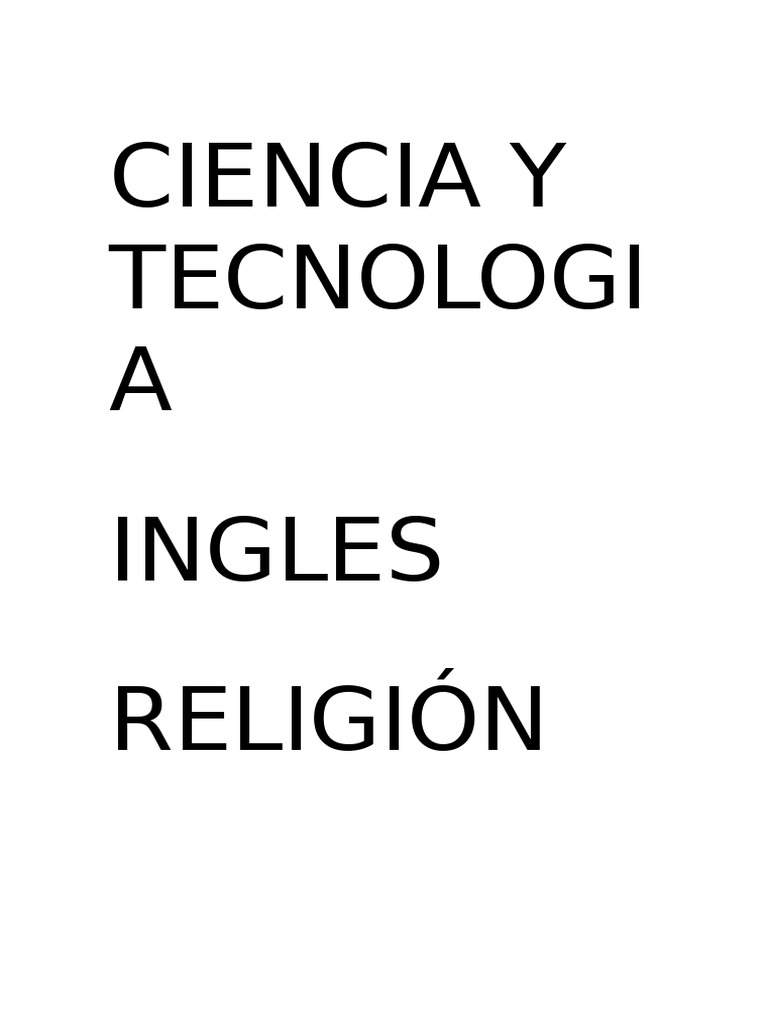 Ciencia y Tecnologia | PDF