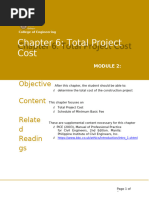 Module 2-Chapter 6 Total Project Cost | PDF | Engineering | Design