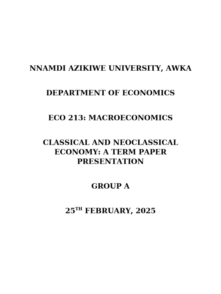 Classical vs. Neoclassical Economics Analysis | PDF | Economics ...