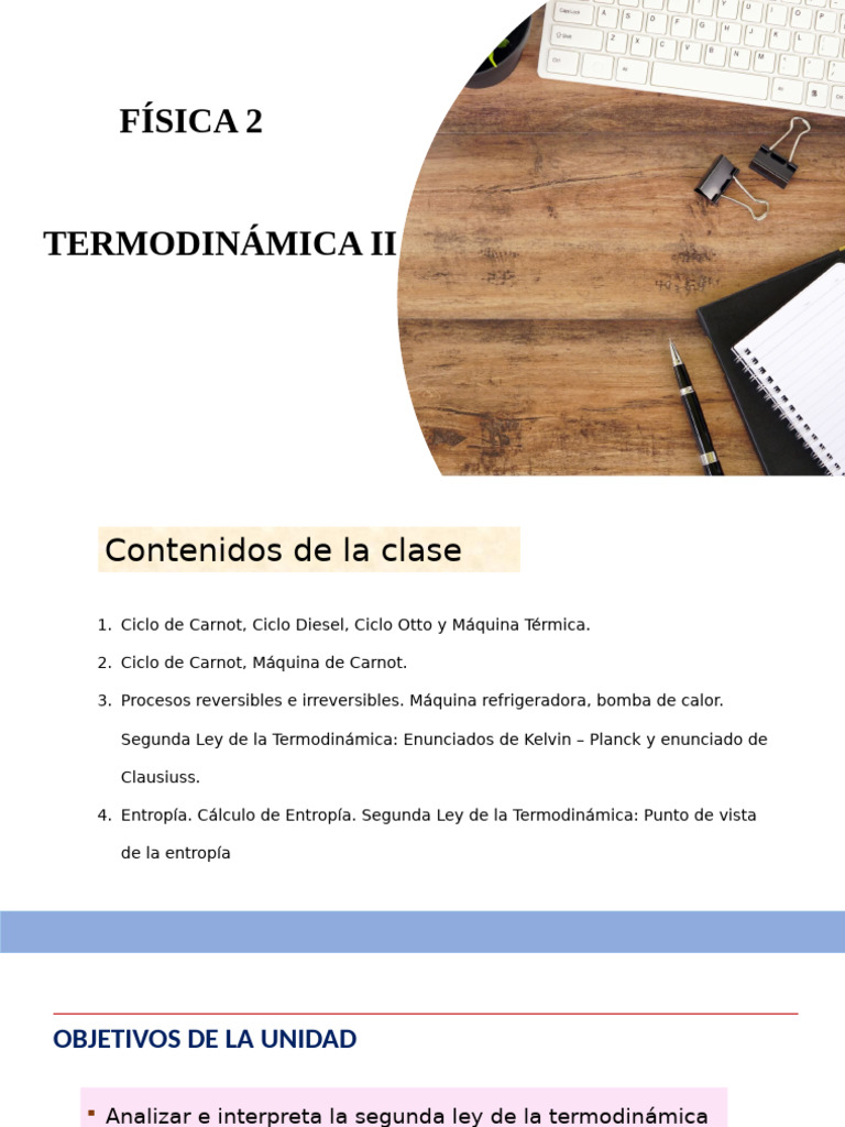 Termodinámica Ii - 2024-1 | PDF | Termodinámica | Entropía