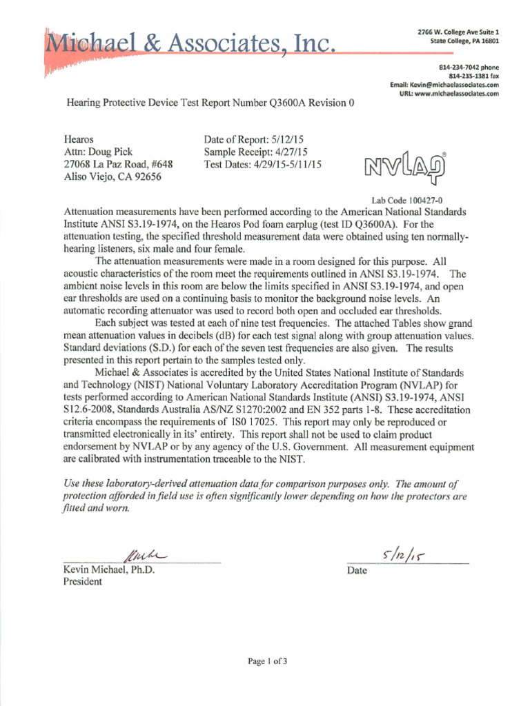 Ansi Cert - 267-HPF610 - 610C - Q3600A - 04212020 | PDF