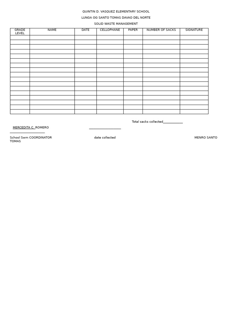 Solis Waste Blank File | PDF