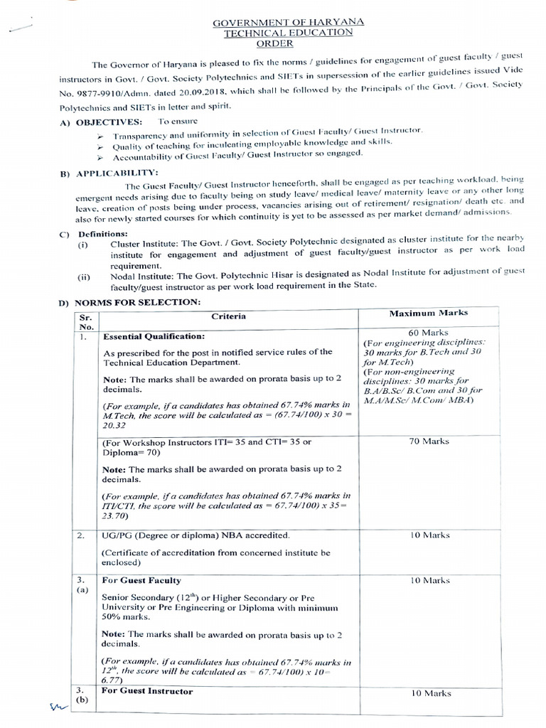 Guest Faculty Engagement Guidelines | PDF | Doctor Of Philosophy ...