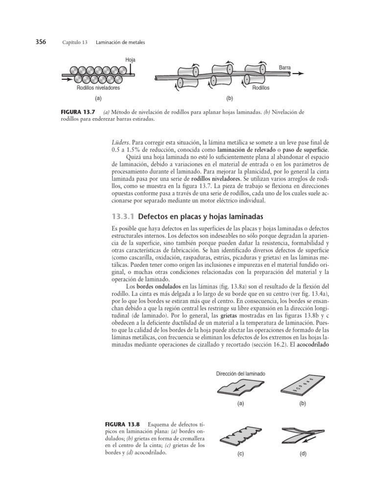Defectos y características en laminación de metales | PDF | Laminado ...