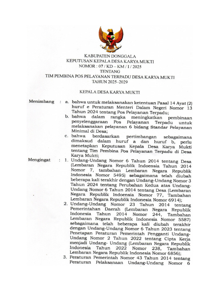 Scan Sk Tim Pembina Posyandu | PDF