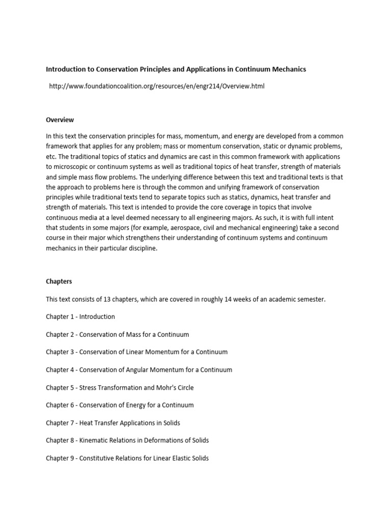 Overview - Introduction To Conservation Principles and Applications in ...