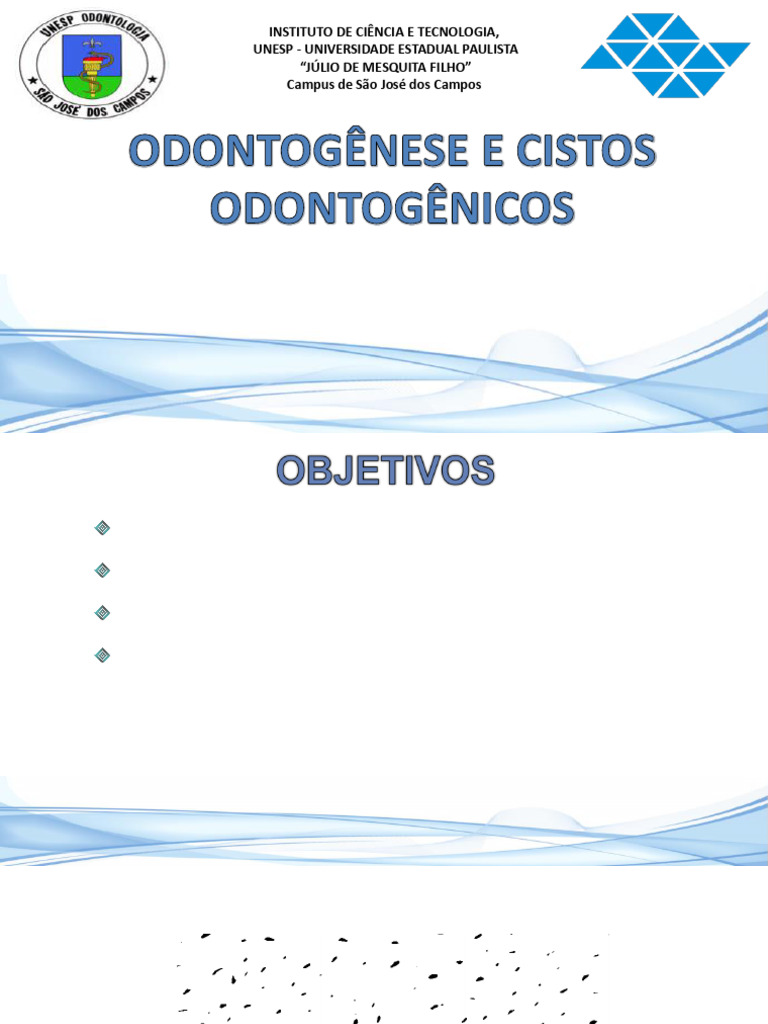 Cistos odontogênicos e odontogenese 2024 (1) | PDF | Dente humano | Dente
