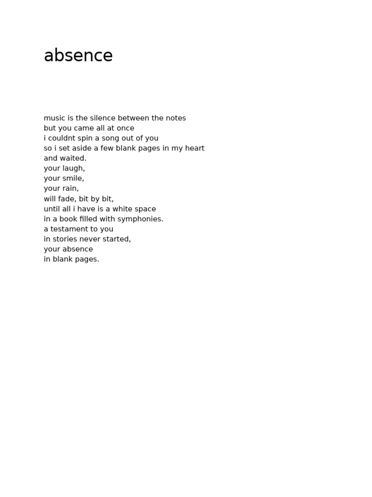 Absence | PDF