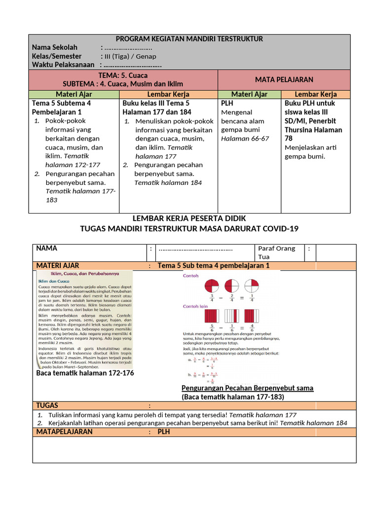 LKPD KLS 3 TM 5 ST 4 DICARIGURU.COM | PDF
