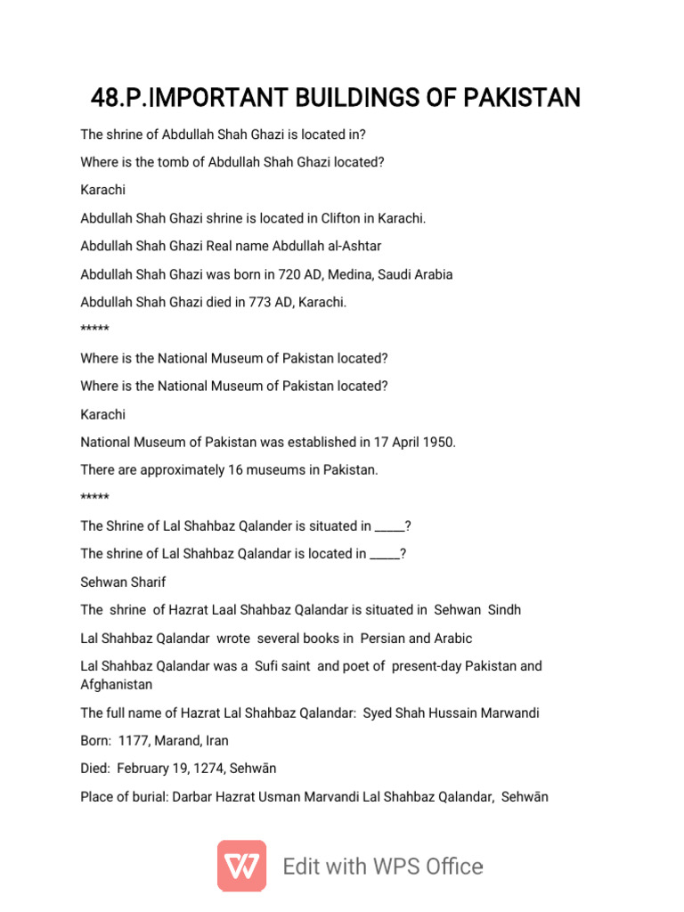 Iconic Buildings of Pakistan | PDF | Lahore | Pakistan