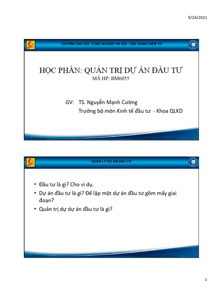 Slide Chuong 1 | PDF