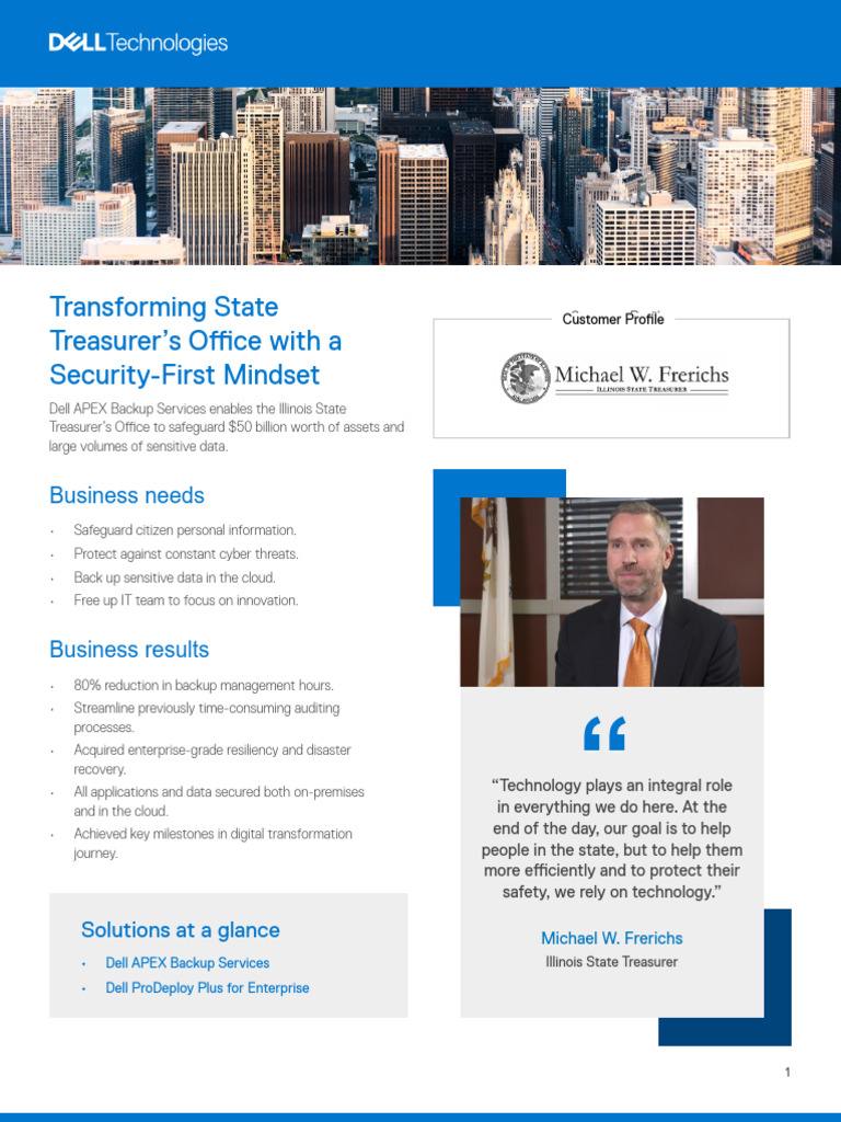 DT Illinois State Treasurer Case Study | PDF | Cloud Computing | Backup