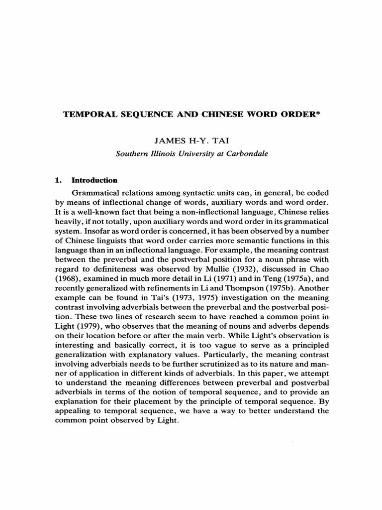15 - Tai-Temporal Sequence | PDF | Syntax | Semantics