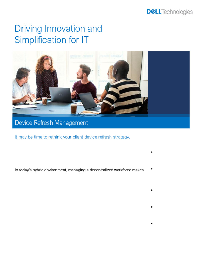 Dell Device Refresh Management Solutions | PDF | Dell | Business