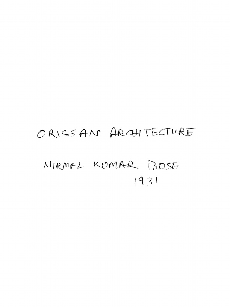 Odishan Architecture (NK Bose, 1931) (-89 To 96) o | PDF