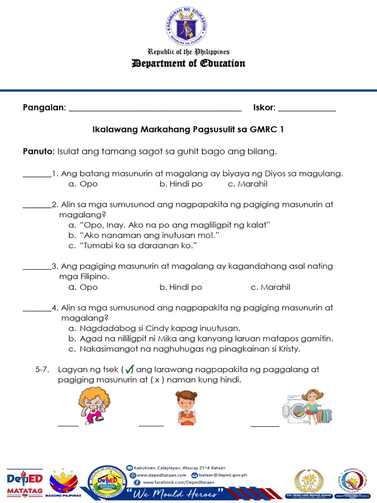 2ND PT GMRC I | PDF