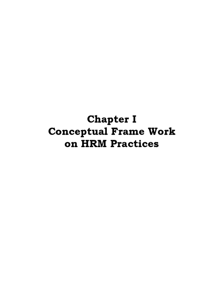 HRM Practices: A Conceptual Framework | PDF | Human Resource Management ...