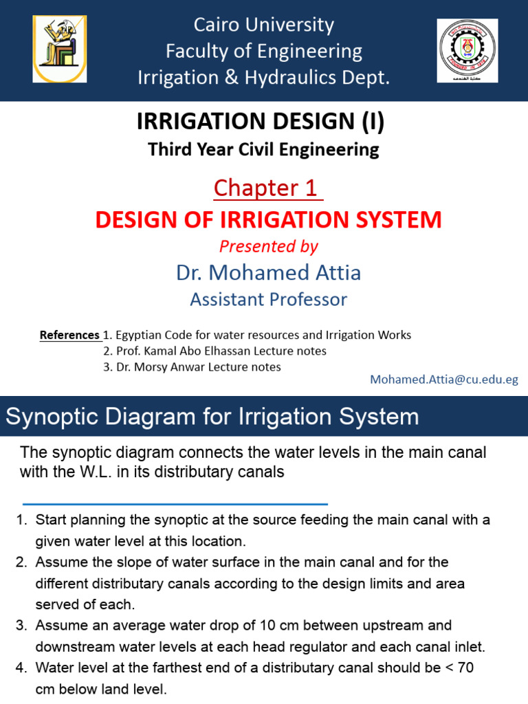 Irrigation System Design Overview | PDF | Earth Sciences | Water