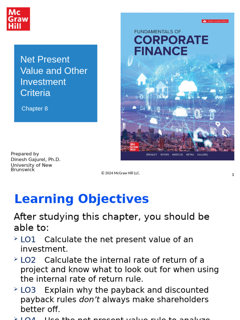 Brealey8ce PPT Ch08 Final | PDF | Internal Rate Of Return | Net Present Value