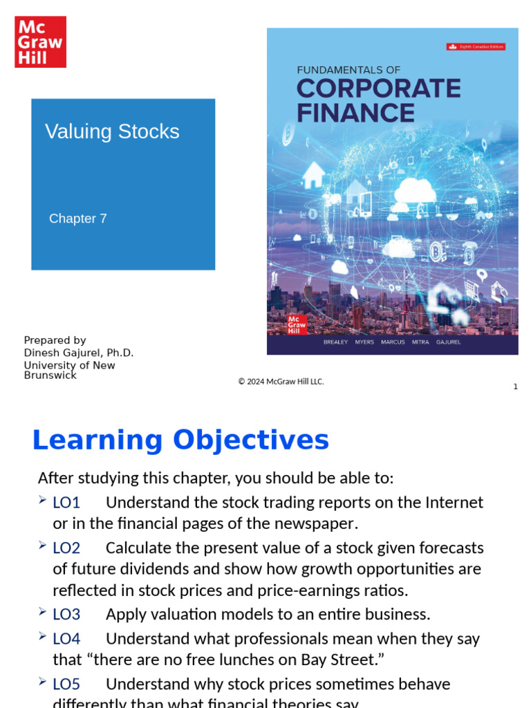 Brealey8ce PPT Ch07 Final | PDF | Stocks | Dividend