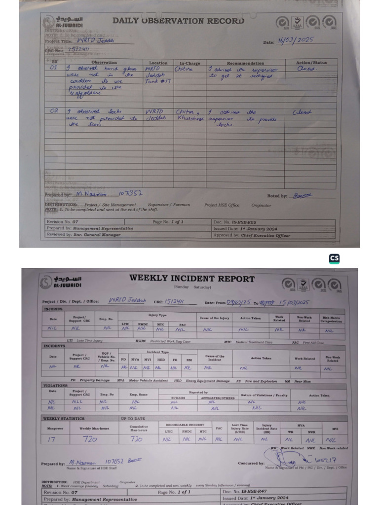 WRTD Weekly Incident Report | PDF