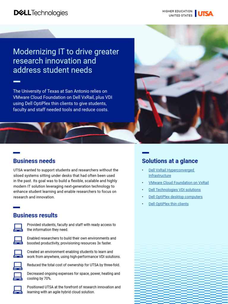 Utsa Vxrail Written Case Study | PDF | Desktop Virtualization | Cloud Computing