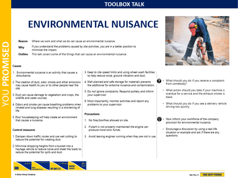 17 Environmental Nuisance | PDF | Dust | Smoke