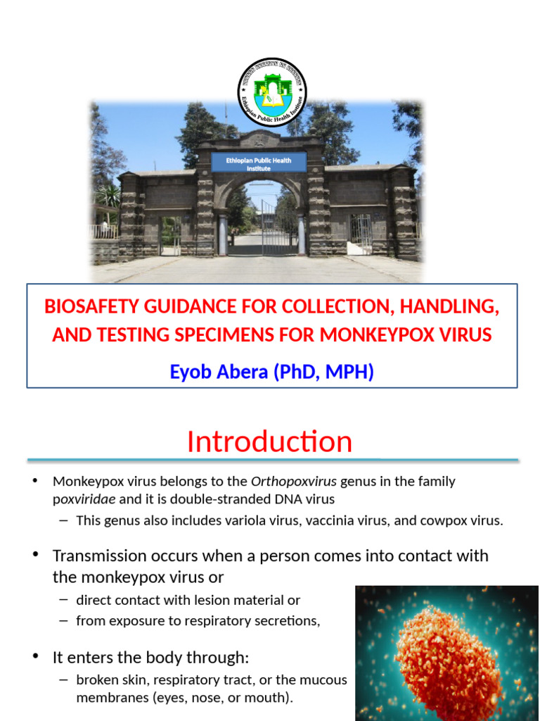 Monkeypox Virus Biosafety Guidelines | PDF | Personal Protective ...
