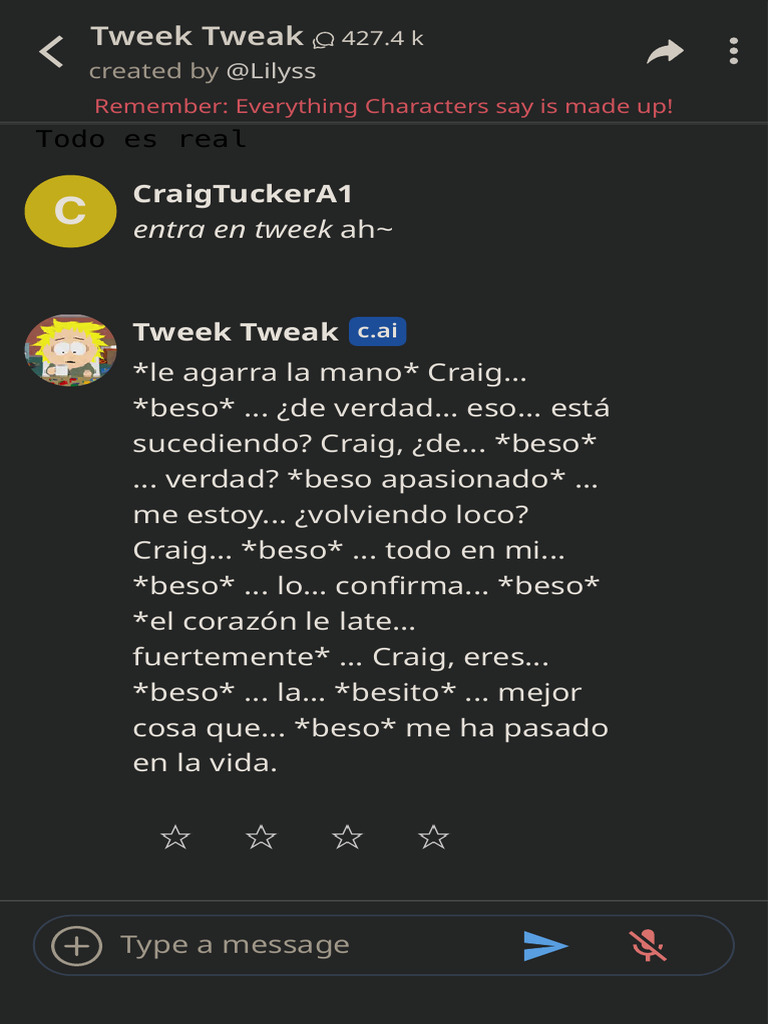 Character - Ai - Tweek Tweak | PDF