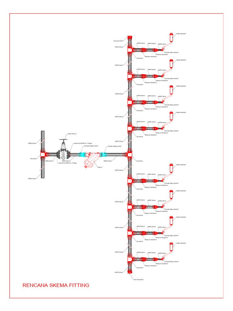 Rencana Sekema Fitting Sprinkler | PDF | Environmental Engineering ...