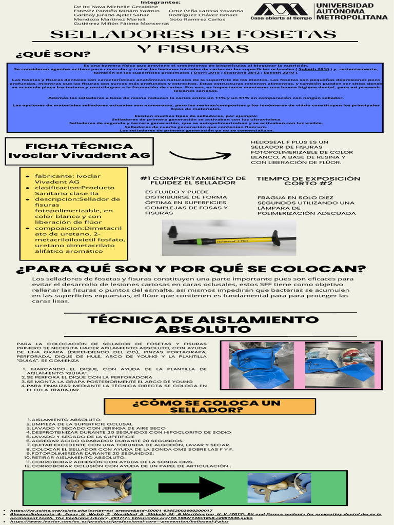 Infografía de selladores de fosetas y fisuras | PDF