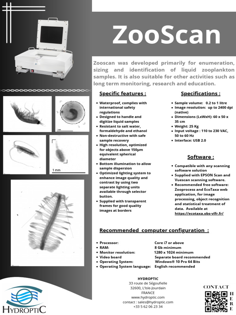 Plaquette Publicitaire - A4 - ZooScan | PDF | Display Resolution | Computer Engineering