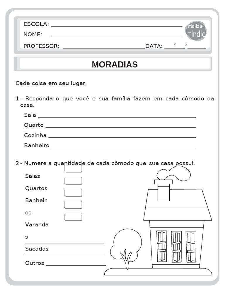 5 Geografia 2 Ano Moradias Cada Coisa em Seu Lugar | PDF