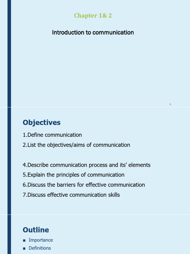 Introduction To Communications | PDF | Communication | Human Communication